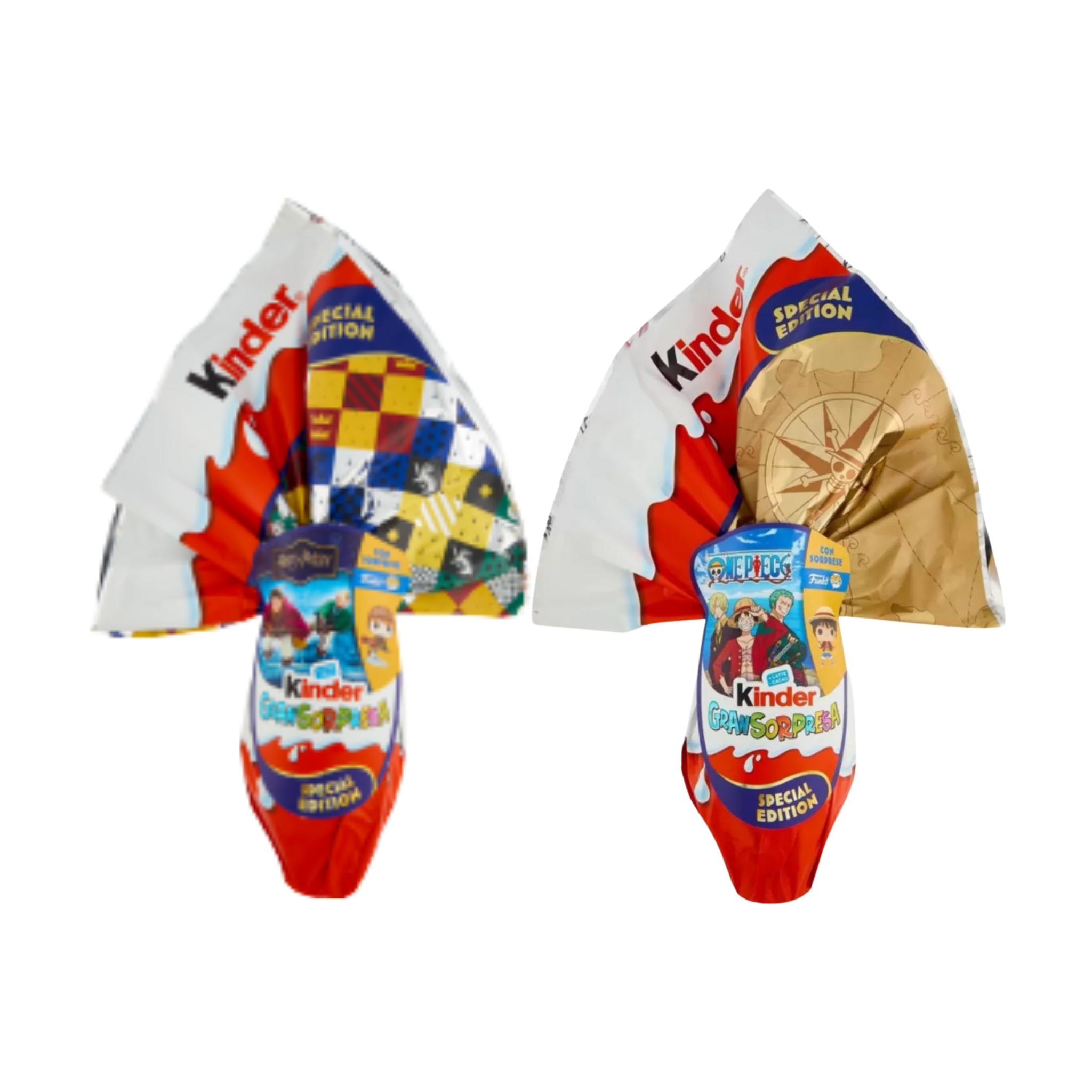 KINDER Gran Sorpresa Harry Potter & One Piece Eggs – Promo – Essenza ...