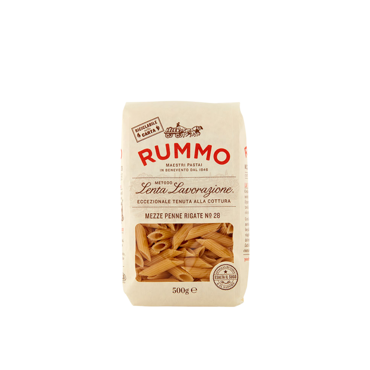 X16 RUMMO Mezze Penne Rigate, 500gr. – Essenza Pisterzi
